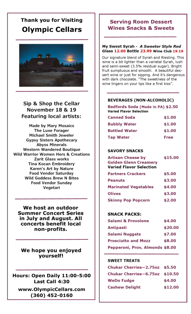 Olympic Cellars Winery News! – Olympic Cellars